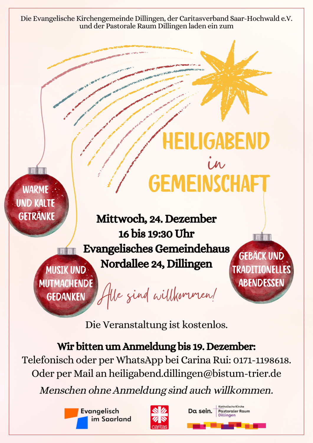 Den Heiligabend in Gemeinschaft feiern | Pastoraler Raum Dillingen